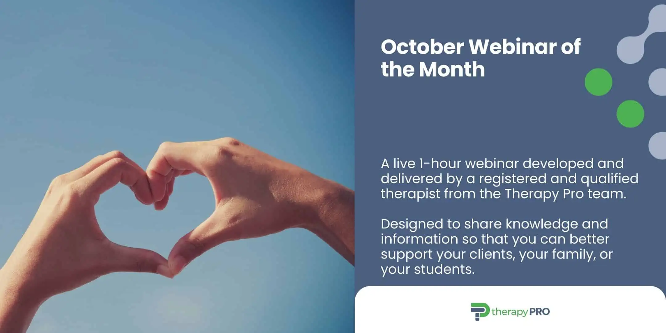 Webinar of the Month - Therapy Pro